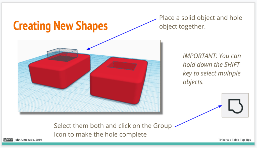 Tinkercad, Table-Top Tips – For the Love of Learning